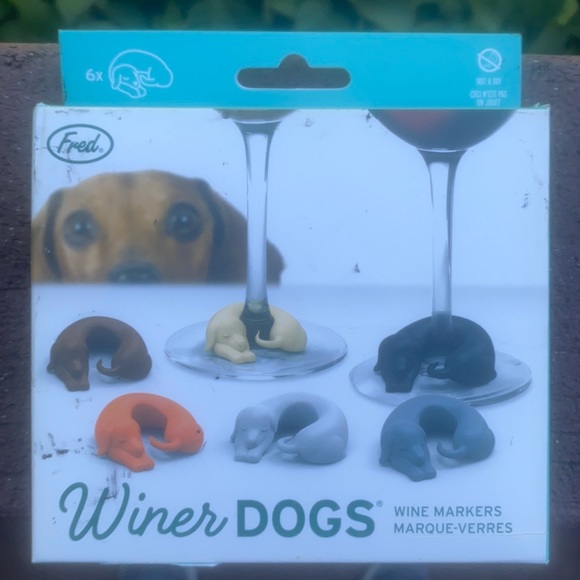Fred | Dining | Weiner Winer Dog Wine Markers | Poshmark